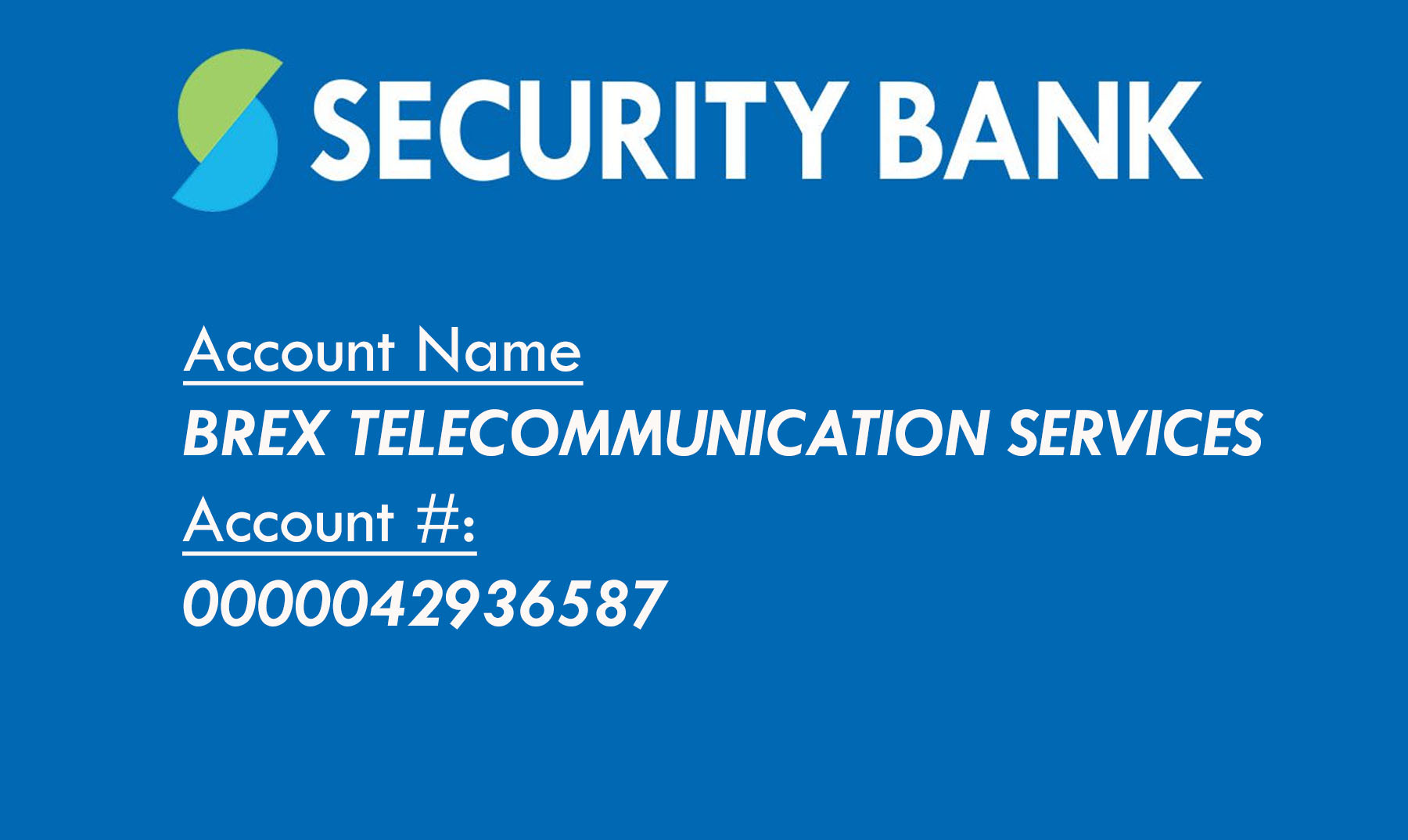 Security Bank Bank Transfer – Brex Telecommunication Services